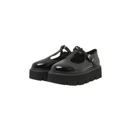 Buffalo Damen Sneaker "Buffalo DARYA T-STRAP", Gr. 41, schwarz, Polyurethan, unifarben, Schuhe