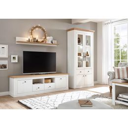 Wohnwand OTTO HOME, B:297cm, wei&szlig;, Wohnzimmer, Kastenm&ouml;bel-Sets, "Sherwood, Anbauwand im Landhausstil, Komplettset, Wohnzimmer-Set", Set besteht aus