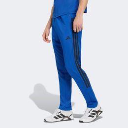 Herren Sporthose "WORKOUT ESSENTIALS ALL-SET 3-STREIFEN, GEWIRKTES MATERIAL", XL, N-Gr, blau, adidas Performance, Obermaterial: 100% Polyester,