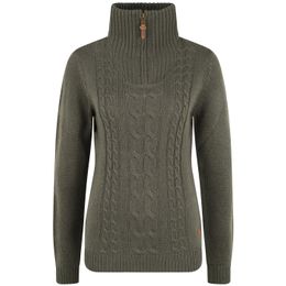 oxmo Damen Strickfleece-Pullover "Strickpullover OXCarry", grau, Gr. M, Obermaterial: 100% Polyacryl PAN., Pullover