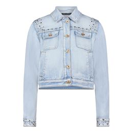 Betty Barclay Damen Jackenblazer "Damen langarm", blau, Gr. 48, Denim/Jeans, Obermaterial: 56% Baumwolle, 30% Viskose, 12% Polyester, 2% Elasthan,