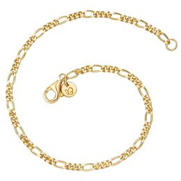 Glanzst&uuml;cke M&uuml;nchen Damen Panzerarmband "GSM833", 19, Silber 925 (Sterlingsilber), gold, GLANZST&Uuml;CKE M&Uuml;NCHEN, Silber 925 (Sterlingsilber), Armb&auml;nder, aus Sterling Silber