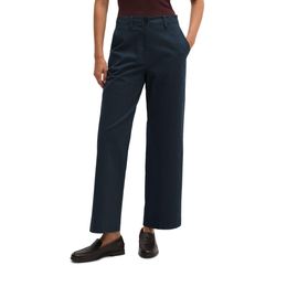 Marc O'Polo MARC O'POLO Damen Chinohose "aus Organic-Cotton-Stretch mit Lyocell"martime blau, Gr. 34, unifarben, Twill, Obermaterial: 56% Baumwolle, 41% Lyocell,