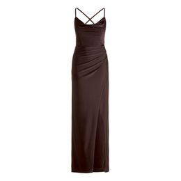 Vera Mont Damen Abendkleid "Damen figurbetont", braun, Gr. 40, Satin, Obermaterial: 81% Polyamid, 19% Elasthan. Besatz: 100% Polyamid. Futter: 100%