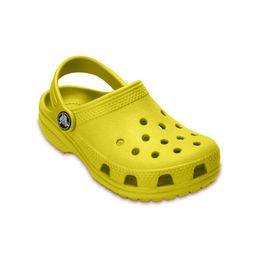 Crocs M&auml;dchen Clog "Classic Clog", Gr. 23, gelb, Obermaterial: 50% Polyester PES. 50% Sonstiges Material (Ananasfaser) AM_PF ., Schuhe