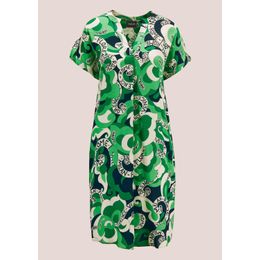 Madeleine Mode MADELEINE Damen Sommerkleid "Tunikakleid Midi-Kleid mit grafischem Print", gr&uuml;n, Modern, Gr. 36, Obermaterial: 100% Viskose CV., Kleider