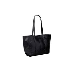 Calvin Klein Damen Tragetasche "WOVEN MEDIUM CARRYALL", schwarz, Lederimitat, unifarben, Taschen, Shopper, gro&szlig;e Umh&auml;ngetasche, Schultertasche