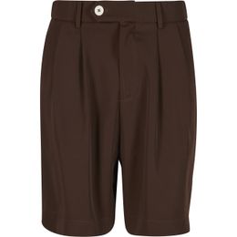 Damen Chinoshorts "Another Cotton Lab Double Pleated Shorts", braun, Gr. L, ANOTHER COTTON LAB, unifarben, 50% Baumwolle, 45% Polyester, 5% Elasthan,