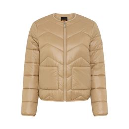 BOSS Orange Damen Steppjacke "Palatti Premium Damenmode", beige, Gr. 46, unifarben, Web, Obermaterial: 100% Polyamid, Jacken, mit Chevron-Steppung