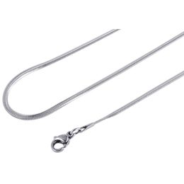 Adelia&acute;s ADELIA ́S Damen Kette ohne Anh&auml;nger "Damen Edelstahl Schlangenkette Halskette", 40, Edelstahl, silber, Edelstahl, Halsketten
