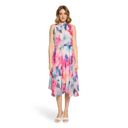 Vera Mont Damen Chiffonkleid "Damen ohne Arm", bunt, Gr. 42, Chiffon, Obermaterial: 100% Polyester. Futter: 100% Polyester, Kleider