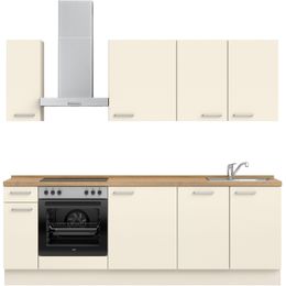 K&uuml;chenzeile Nobilia, B:240,3cm H:216,6cm T:60cm, wei&szlig;, Komplettk&uuml;chen-Sets, ""Touch I", NEU: individuell anpassbar mit gratis Profi-Beratung",