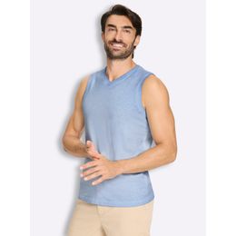 WITT Herren V-Shirt &auml;rmellos, aus Baumwolle, himmelblau, Gr&ouml;&szlig;e 60/62