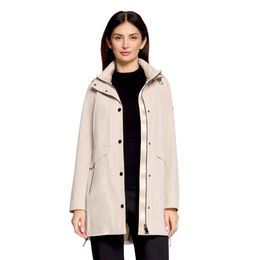 Betty Barclay Damen Outdoorjacke "Damen mit abnehmbarer Kapuze", beige, Gr. 46, Obermaterial: 88% Polyester, 12% Elasthan. Besatz: 100% Polyamid.