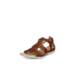 Ecco Damen Sandale "FLASH", Gr. 39, braun, Glattleder, unifarben, Schuhe, Sommerschuh, Urlaubsschuh mit Klettverschluss