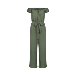 CLOUD 5IVE Damen Jumpsuit "CLOUD 5IVE Offshoulder Maxi Jumpsuit", gr&uuml;n, Gr. L, unifarben, 95% Polyester, 5% Elasthan, Overalls