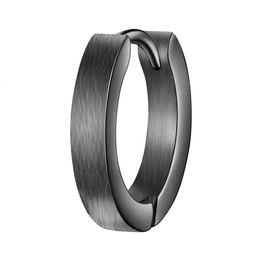 True Rebels Herren Paar Creolen "TR319", 15,5, Edelstahl, grau, Edelstahl, Ohrringe