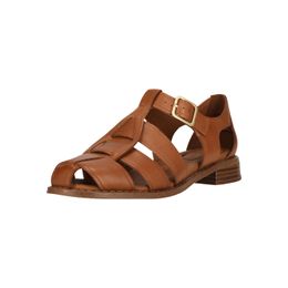 Clarks Damen Sandale "Hana", Gr. 39, braun, Leder, Schuhe, mit subtilen N&auml;hten