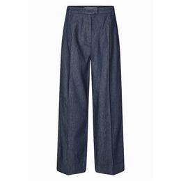 Second Female Pleated Pants 'Alluet' female size 42 Dark blue