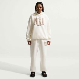 Nike Sportswear Damen Kapuzensweatshirt "W NSW PHNX FLC OS GFX HDY", beige, Gr. M, Obermaterial: 100% Baumwolle, Sweatshirts, mit Kordelverschluss,