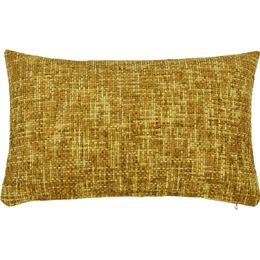 Dekokissen done., B:40cm H:1cm L:60cm, gold, Polyester, Dekokissen_Sitzkissen_Kissenh&uuml;llen, "Twist", Geflochtene Optik