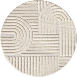 Teppich, H:20mm &Oslash;:200cm, beige, Ayyildiz Teppiche, Polypropylen, Wohnzimmer, Teppiche, "ART 1121, auch als L&auml;ufer und in Rund erh&auml;ltlich", Boho