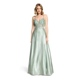 Vera Mont Damen Abendkleid "Damen mit Stickerei", gr&uuml;n, festlich, Gr. 42, Satin, Obermaterial: 95% Polyester, 5% Elasthan. Besatz: 100% Polyamid.