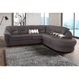 Sit & More Ecksofa SIT & MORE, B:267cm H:90cm T:206cm, braun, NaturLEDER (echtes Rindsleder) in Sitz und R&uuml;cken. Korpus in passendem Kunstleder SOFTLUX