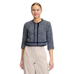 BETTY & CO BETTY & CO Damen Jackenblazer "Damen mit aufgesetzten Taschen", blau, Gr. 40, Obermaterial: 76% Polyester, 12% Polyacryl, 5% Polyamid, 4% Viskose, 1%