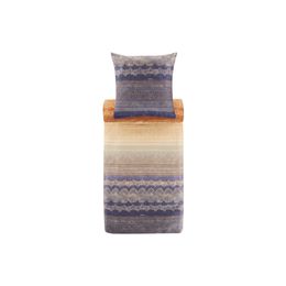 Bettw&auml;sche Bassetti, grau, Jersey, Obermaterial: 100% Baumwolle CO., Bettw&auml;sche, "BRUNELLESCHI", aus satinierter Baumwolle und Rei&szlig;verschluss