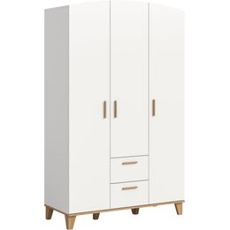 Kleiderschrank Home Affaire, B:122cm H:198cm T:51cm, wei&szlig;, FSC-zertifizierter Holzwerkstoff, Kinderzimmer, Schr&auml;nke, "LASSE, Schlafzimmerschrank,
