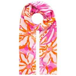 Zwillingsherz Damen Schal ""Flower Paradise"", bunt, Web, Obermaterial: 100% Polyester, Modet&uuml;cher, florales, farbenfrohes Muster, transparent