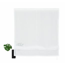 Raffrollo OTTO HOME, B:45cm H:140cm, wei&szlig;, Voile, Obermaterial: 100% Polyester, K&uuml;che, Raffrollos, "Regina", Transparent, Voile, Polyester