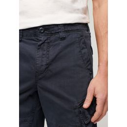 Superdry Herren Cargobermudas "CORE CARGO SHORT", blau, Gr. 28, unifarben, Web, Obermaterial: 100% Baumwolle, Hosen, Straight Fit, mit Rei&szlig;verschluss