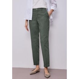 Street One Damen Chinohose, gr&uuml;n, Gr. 46, unifarben, Web, Obermaterial: 97% Baumwolle, 3% Elasthan. Futter: 100% Polyester, Hosen, aus Twillstoff