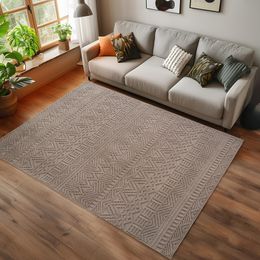 Teppich, B:140cm H:7mm L:200cm, beige, Ayyildiz Teppiche, Wohnzimmer, Teppiche, "HELIX 2202 , auch als L&auml;ufer und Rund erh&auml;ltlich", 3D-Effekt durch