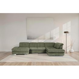 Wohnlandschaft DIE PLANBAR, B:382cm H:84cm T:260cm, grau, 88% Polyester, 12% Polyamid, Sofas, "MP-IN17004 U-Form, Breite 382 cm, mit