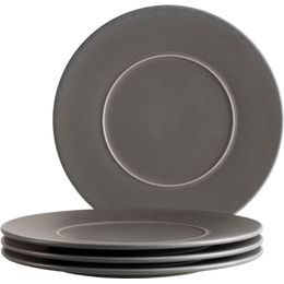 M&auml;ser M&Auml;SER Speiseteller "UNICO, Speiseteller Set, Steinzeug", 28cm, grau, Speiseteller, Teller Set