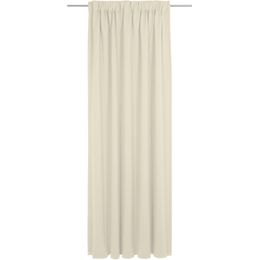 Vorhang Adam, B:142cm H:245cm, beige, Baumwolle (Bio-Baumwolle), Wohnzimmer, Gardinen, "Uni Collection, Made in Germany", Blickdichter aus 100%