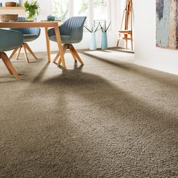 ANDIAMO Teppichboden "Verona, Velours, Gesamth&ouml;he 6 mm, Luxusklasse LC2", B : 400cm 1 Stk., L: 500cm, braun, Schlafzimmer, Teppiche, Uni Farben,