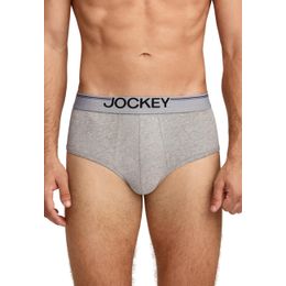Jockey Herren Slip "Cotton Stretch", Gr. XLgrau heather, Single Jersey, Obermaterial: 95% Baumwolle, 5% Elasthan, Unterhosen, eng anliegend, elastisch