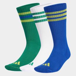 Damen Funktionssocken "3-STREIFEN, KN&Ouml;CHELLANG, MIT POLSTERUNG, 3ER-PACK", adidas Performance, Gr. S, bunt, Obermaterial: 59% Baumwolle, 37%