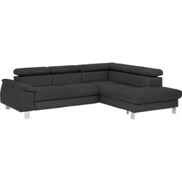 COTTA Kinder Ecksofa "Komaris L-Form, B: 249 cm", B/H/T: 249cm x 72cm x 100cm, Leder PAMPAS, Ottomane rechts, ohne Bettfunktion,ohne Bettkasten,ohne