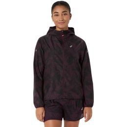 asics Damen Laufjacke "FUJITRAIL PACKABLE JACKET", lila, Gr. L, Obermaterial: 100% Polyester, Jacken, Reflektierend, Bewegungsfreundlich, Leicht