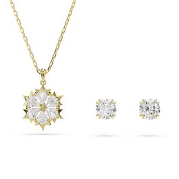 Swarovski Damen Ohrring und Ketten Set "Multipack Schmuck Geschenk MAGIC", gold, Metall, Schmuck_Sets, mit Swarovski Kristall