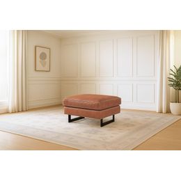 Polsterhocker OTTO HOME, B:76cm H:48cm T:56cm, braun, Luxus-Microfaser in Lederoptik (100% Polyester);Cord (92% Polyester, 8% Polyamide), Hocker,