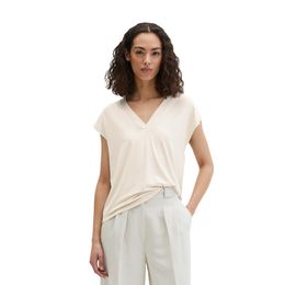 Marc O'Polo MARC O'POLO Damen Blusenshirt "aus LENZING ECOVERO ", beige, Gr. S, unifarben, Obermaterial: 94% Viskose, 6% Elasthan, Shirts
