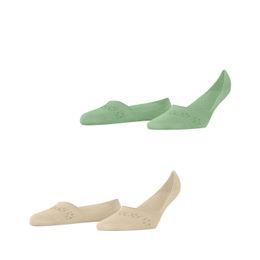Burlington Damen F&uuml;&szlig;linge "Everyday 2-Pack", Gr. 37, gr&uuml;n, Obermaterial: 74% Baumwolle CO. 23% Polyamid PA. 3% Elasthan EL., glatt, Socken