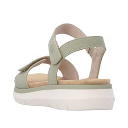 Remonte Damen Keilsandalette, Gr. 39salbei, Leder, unifarben, Basic, Schuhe, Sommerschuh, Sandalette mit zwei Klettverschl&uuml;ssen
