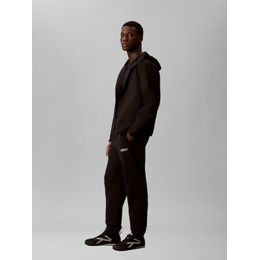 Calvin Klein Herren Sweathose, schwarz, Gr. XL, unifarben, Sweatware, Obermaterial: 100% Baumwolle, Hosen, elastische B&uuml;ndchen, Reine Baumwolle,